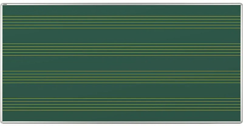 Magnetická tabule pro popis křídou ŠKOL K 200 x 100 cm (potisk) - linky 100 mm (102001002202)