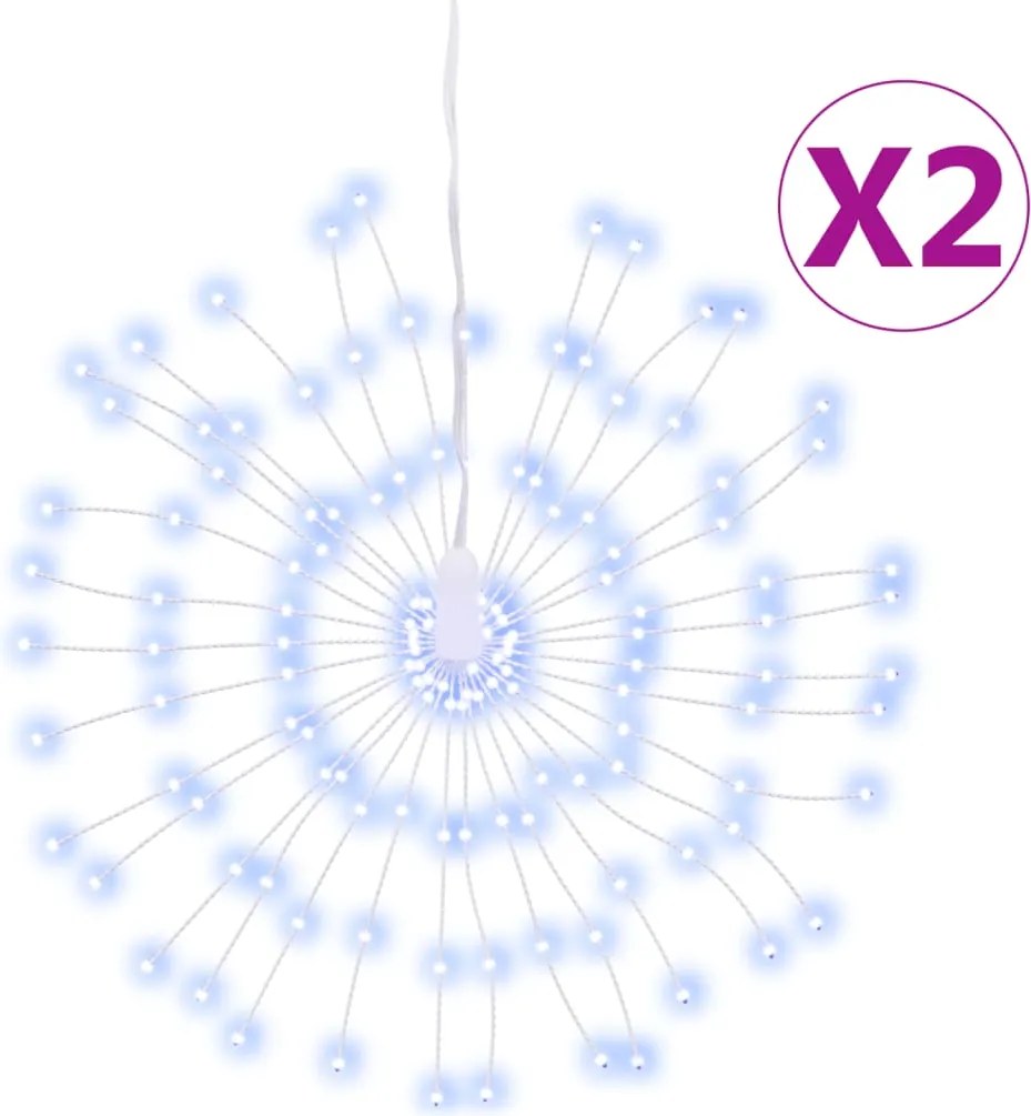 Vánoční hvězdicová světla 2ks 140 studeně bílých LED diod 17 cm 3190512