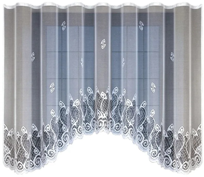 Dekorační žakárová záclona s řasící páskou LUCKY 160 bílá 300x160 cm MyBestHome