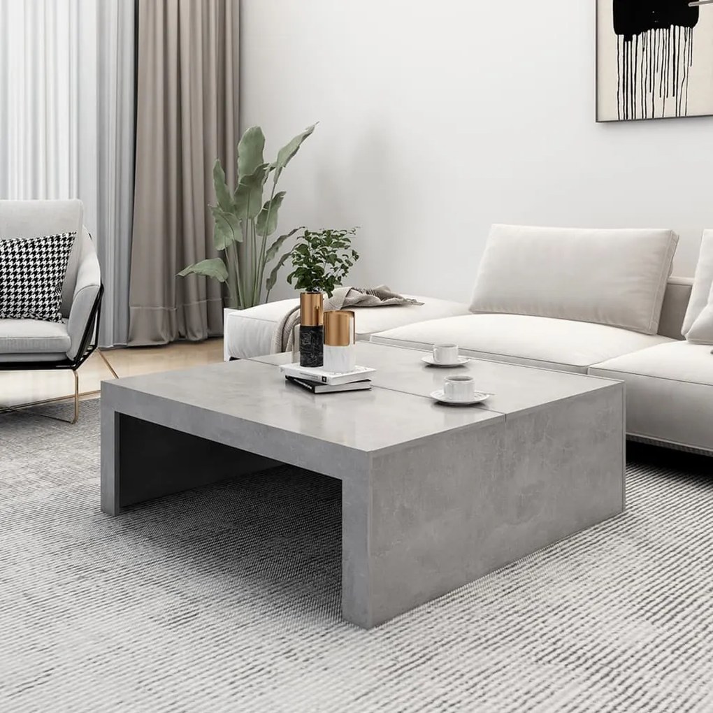 vidaXL Marketos Konferenční stolek betonově šedý 100x100x35 cm kompozitní dřevo