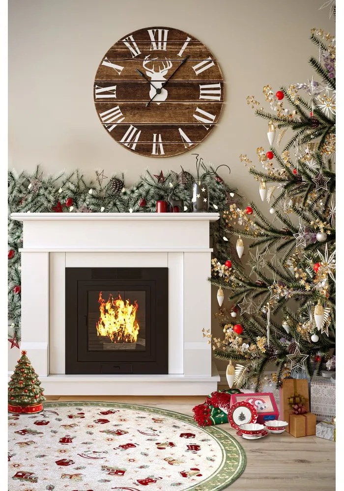 Zelený kulatý koberec s vánočním motivem s příměsí bavlny ø 160 cm Toy's Delight Green Christmas – Villeroy&amp;Boch