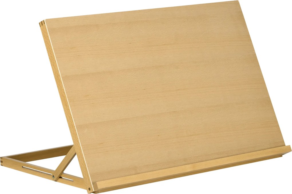 Vinsetto skládací stolní malířský stojan 75,8 × 51,4 × 51 cm — nastavitelný bukový stojan pro skici a vystavení