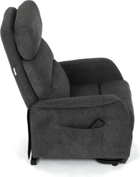Polohovací křeslo šedé, elektrické TV-L8960 GREY2