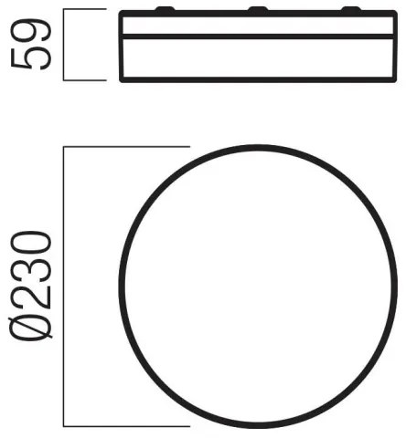 Redo 01-3731 - LED Stropní svítidlo FRISBI LED/12W/230V 3000/4000K IP44 bílá