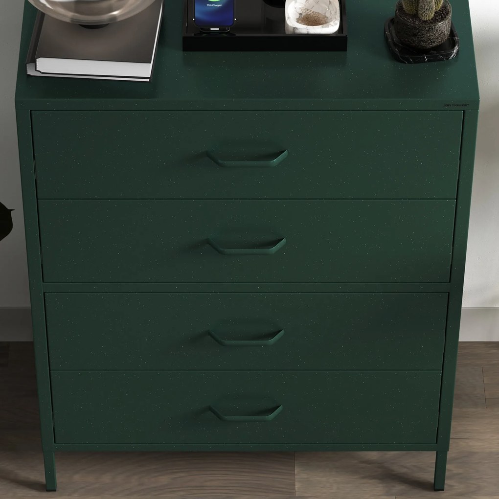 Komoda CARLA, 800 x 1015 x 400 mm, Modern: zelená láhev barva