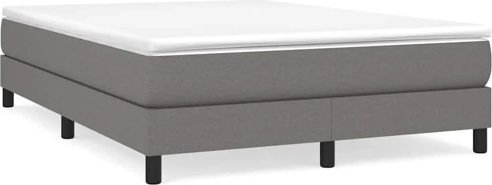 Rám postele s boxspringem tmavě šedý 140 x 190 cm textil 3120509