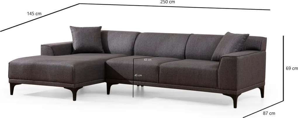 Rohová sedací souprava Petra 250 cm - výběr z 5 provedení