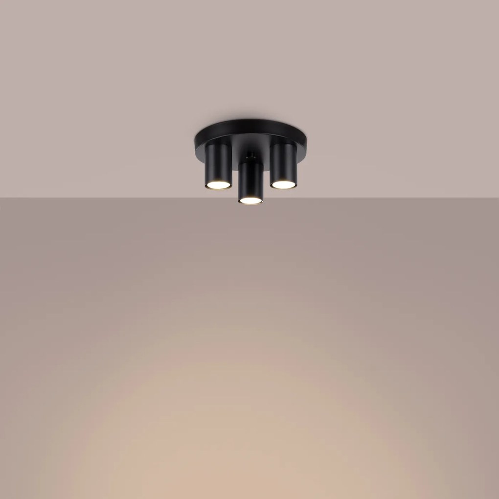 Sollux Lighting Stropní svítidlo LAGOS 3P Černá
