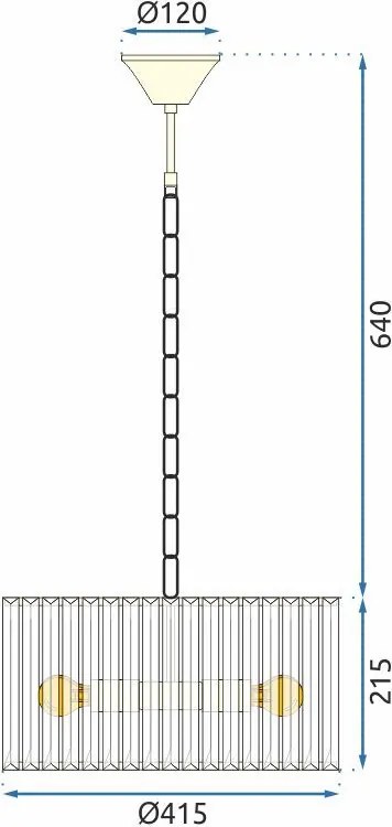Toolight Toolight, křišťálové závěsné svítidlo 5xE27 APP1157-5CP, zlatá, OSW-14013