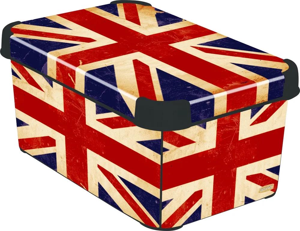 Dekorativní úložný box Curver S BRITISH FLAG - 04710-D99