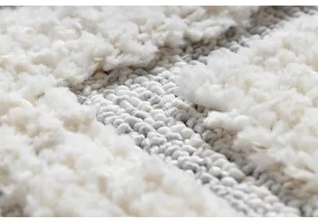 koberec SEVILLA Z788A, bílá / šedá střapce, Labyrint řecký vzor, Be velikost 200x290 cm | krásné koberce cz