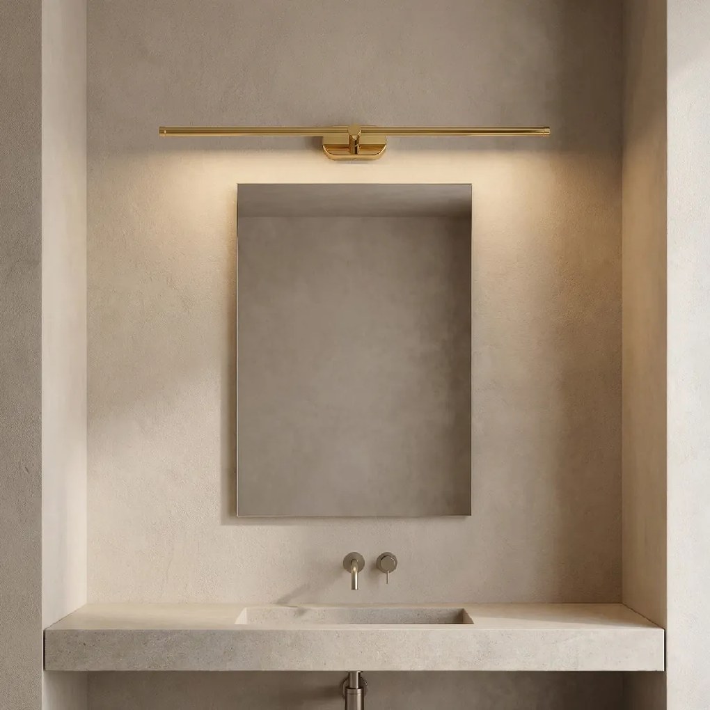 Toolight Toolight, LED nástěnné svítidlo 80cm, 13W, 4000K, 1000lm, APP1891-1W, zlatá lesklá, OSW-66046