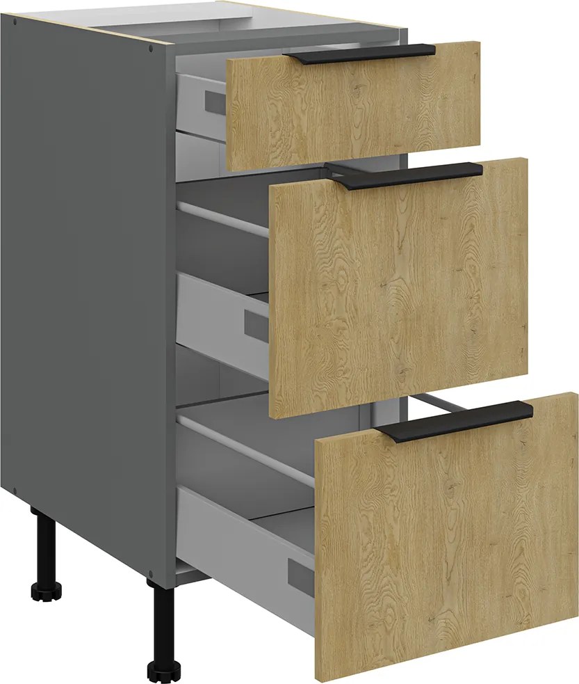 Kuchyňská linka CREMONA ac | 260 cm | UNI dvířka | antracit/cremona