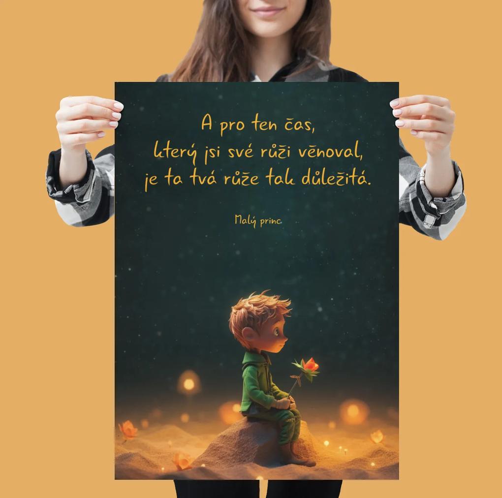 Plakát - A pro ten čas, který jsi své růži věnoval. Malý princ 3D FeelHappy.cz Velikost plakátu: A2 (42 x 59,7 cm)