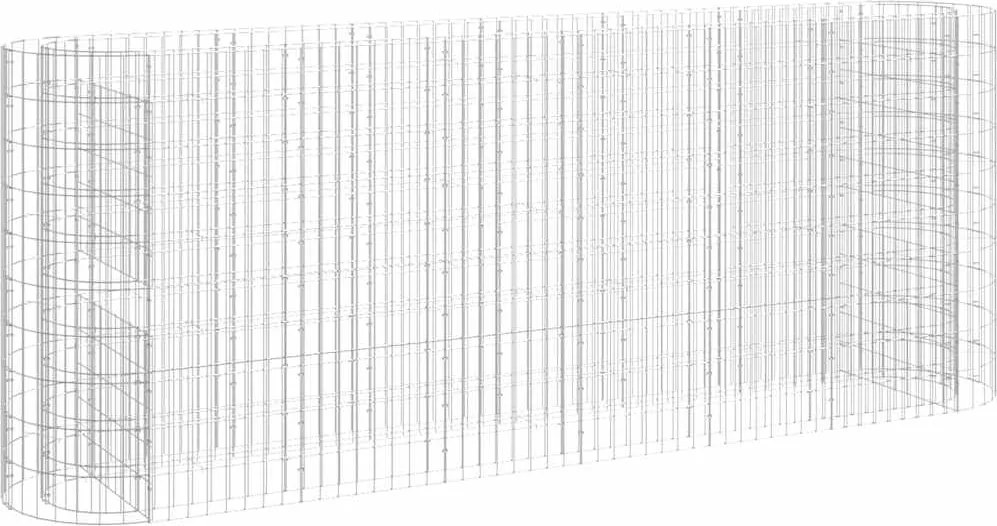 Gabionový vyvýšený záhon pozinkované železo 260 x 50 x 100 cm 152034