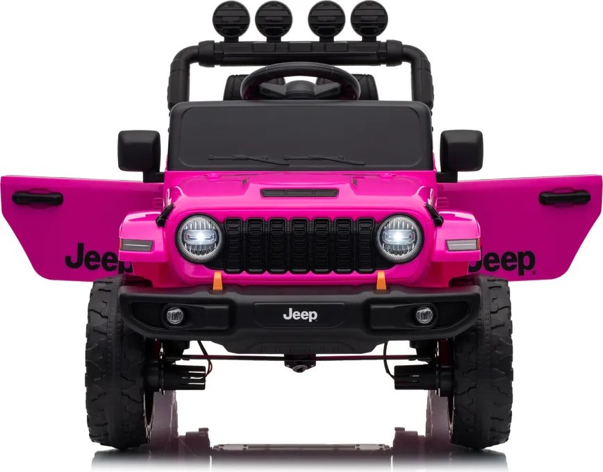 LEAN CARS Akumulátorové vozidlo Jeep Rubicon DK-JWR558 24 V, růžové