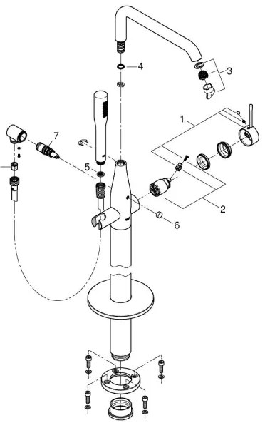 GROHE 23491AL1 - Vanová baterie ESSENCE 277 mm grafit