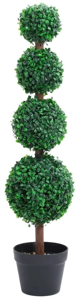 Umělý zimostráz ve tvaru koule s květináčem zelený 90 cm 336512