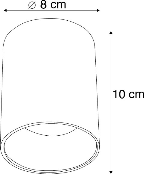 Sada 4 moderních přisazených bodových světel bílá GU10 50mm - Ronda