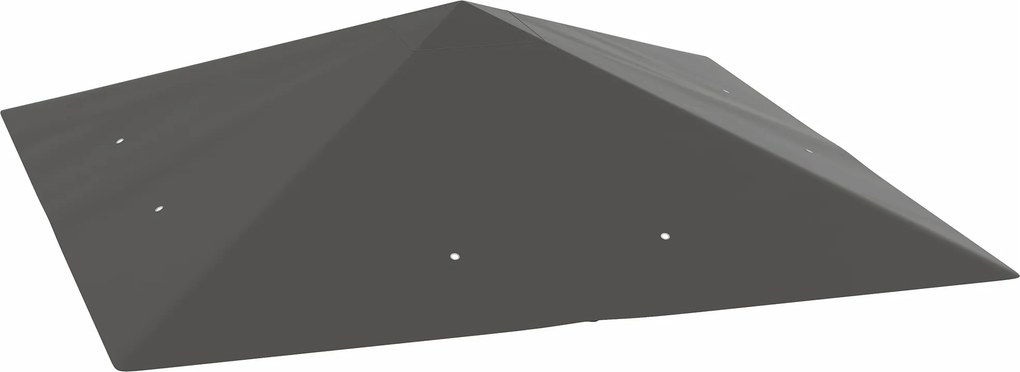 Náhradní střecha pro pavilon 3 x 3 m Vodoodpudivá střecha pavilonu UPF30+ Náhradní potah Oxfordská tkanina, 370 g/m², šedá barva