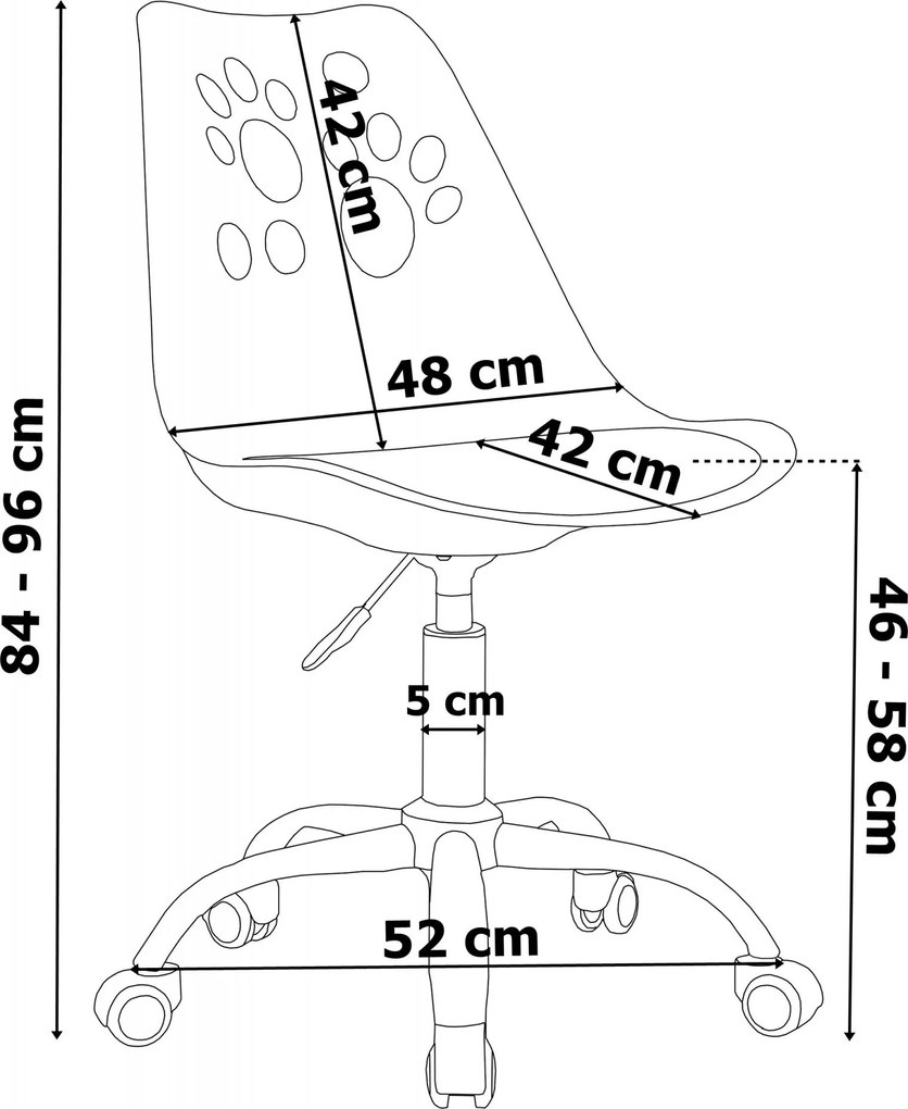 Černobílá otočná židle Grover