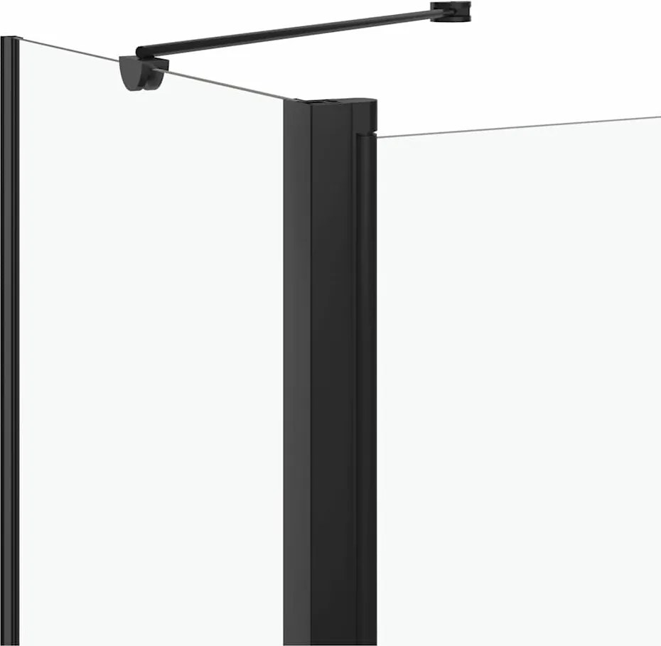 Skládací sprchový kout ESG 120 x 68 x 130 cm černý 147190