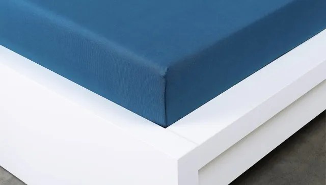 XPOSE ® Jersey prostěradlo jednolůžko - tmavě modrá gramáž 150g/m 90x200 cm