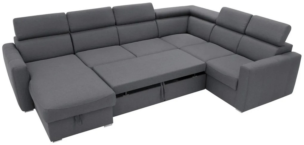 Casarredo - Komfort nábytek Rozkládací sedací souprava do U SELECT levá, látky A1 | barva: N4 ořech,potah: rosario 59