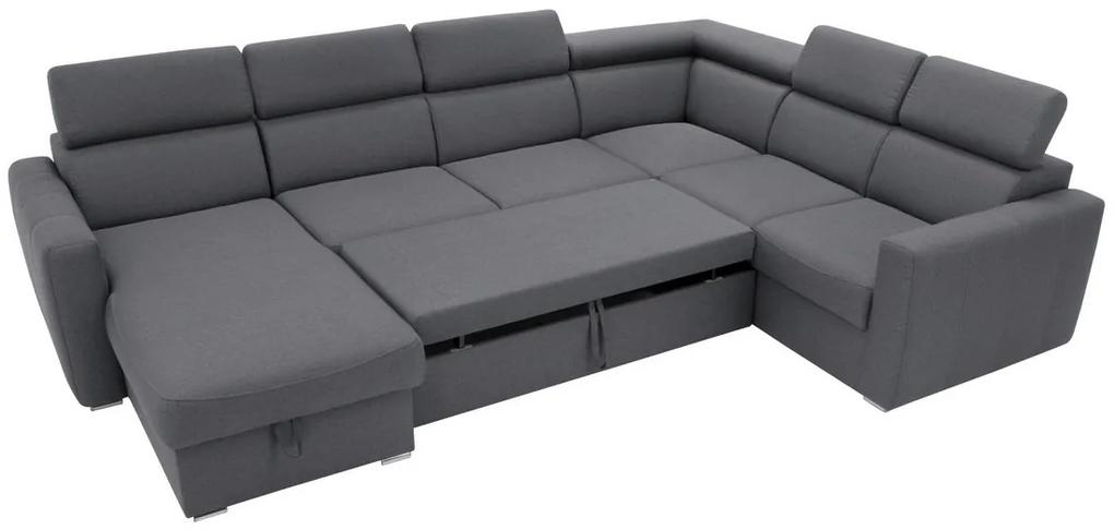 Casarredo - Komfort nábytek Rozkládací sedací souprava do U SELECT levá, látky A1 | barva: N9 wenge,potah: lena 91