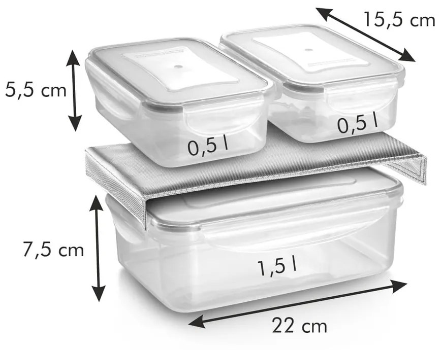 Chladicí taška se 3 dózami Freshbox – Tescoma