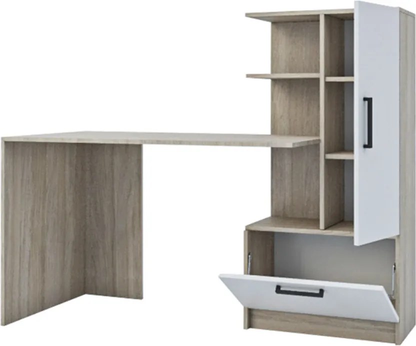 Počítačový stůl Standard, urban oyster / nymfea alba, pravá montáž