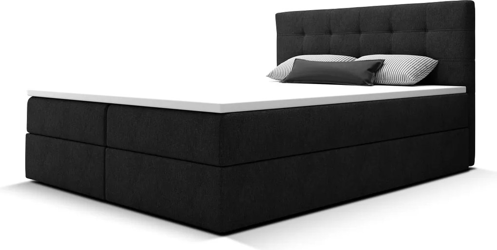 Manželská postel 180x200 s úložným prostorem STIG 2 - antracit