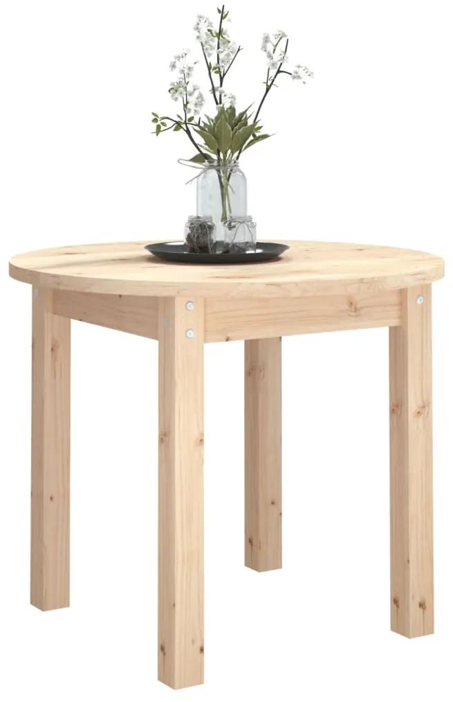Konferenční stolek Ø 55 x 45 cm masivní borové dřevo - Default Title