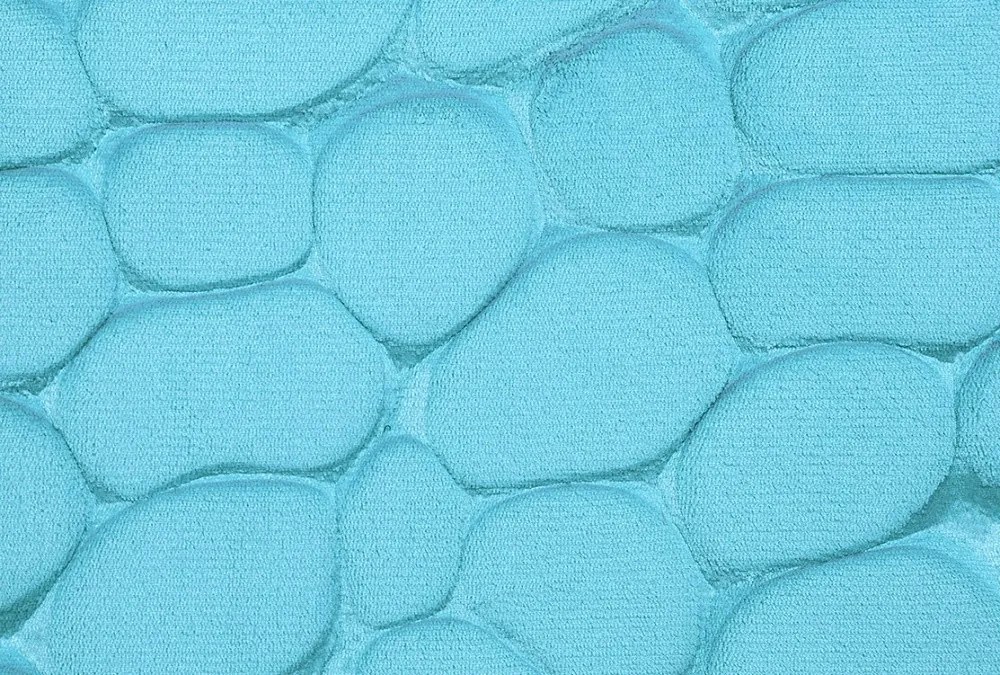BO-MA, Protiskluzová koupelnová předložka 3D 0133 tyrkys, 50x80, modrá, koupelna