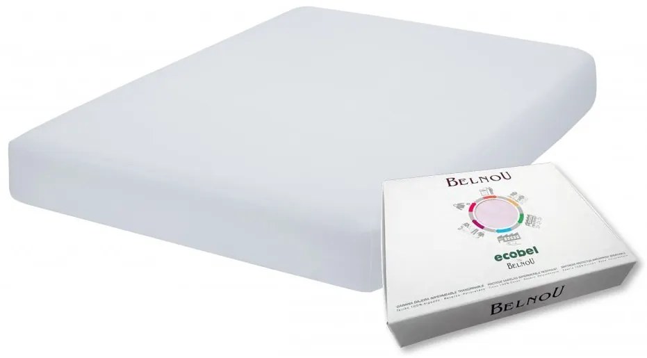 Nepropustné hyperprodyšné prostěradlo BelnoU ECOBEL 100x220 cm - bílá