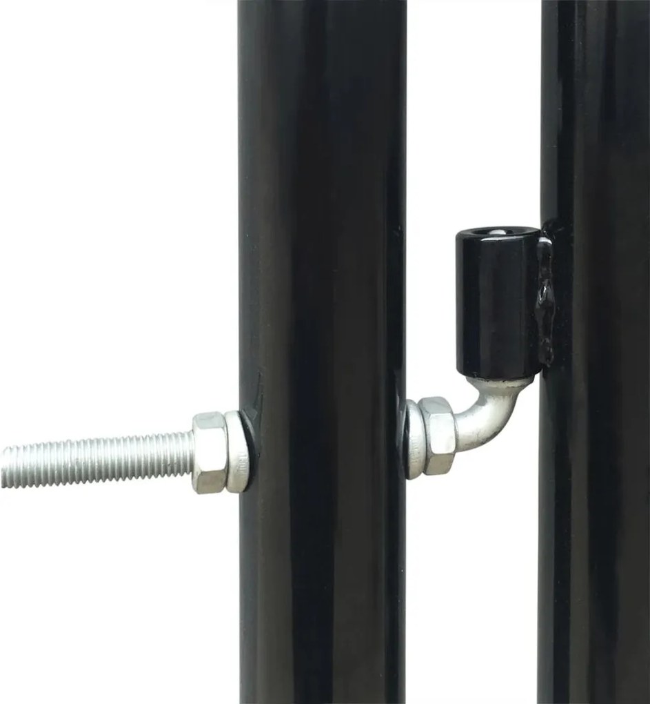 Černá dvoukřídlá plotová brána | 300x150 cm