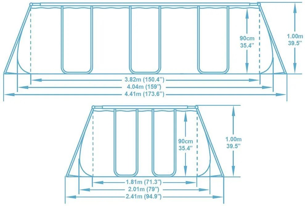 Nadzemní bazén Power Steel 404 x 201 x 100 cm BESTWAY 53383