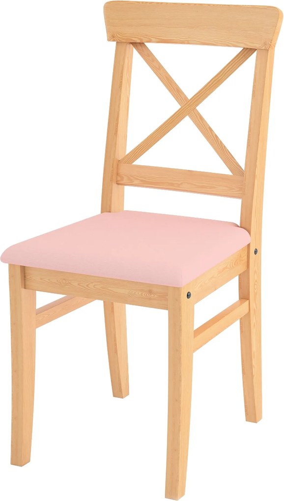 Potah na židli Ingolf s čalouněným sedákem barva růžová
