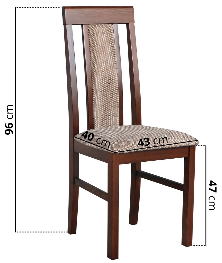Jídelní židle Ganda 2 Zvolte dřevo: Bílá, Zvolte látku: látka 10b