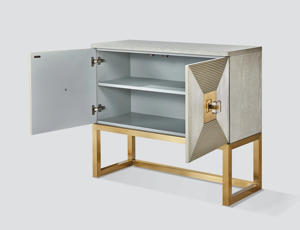 Komoda Stilig ST363 100 cm šampaňská/zlatá
