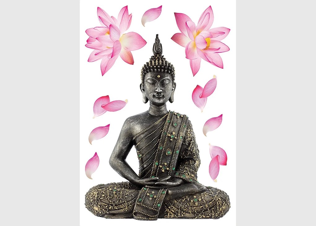 Samolepka na zeď Buddha | 42.5 x 65 cm | DSM3447