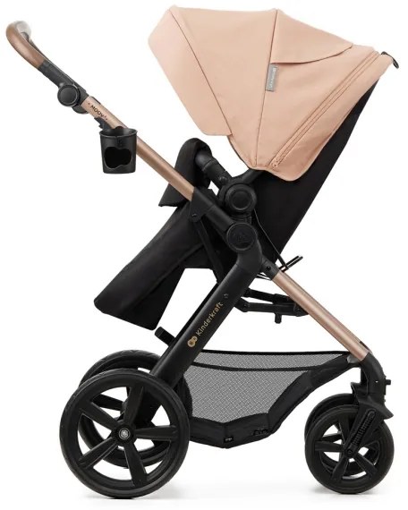 KINDERKRAFT - Kombinovaný kočárek 3v1 MOOV 2 Sand beige + autosedačka MINK PRO
