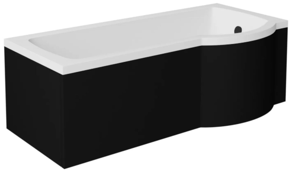Besco Krycí panel k atypické vaně Inspiro Black P 150x70 (160x70, 170x70), černý Barva: Černá mat, Rozměry (cm): 160x70