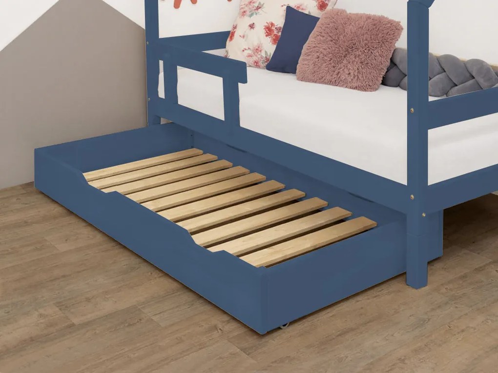 Benlemi Šuplík pod postel BUDDY Barva postele: bez laku, Rozměr šuplíku: 90cm x 180cm (pro postel 90cm x 200cm), Varianta šuplíku pod postel: s roštem a pevným dnem