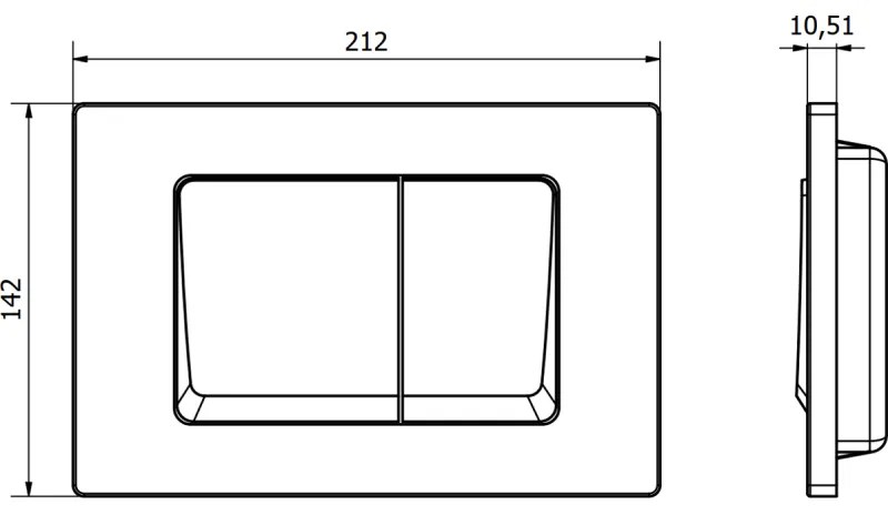 Mexen Fenix ​​XS, splachovací tlačítko pro Mexen modul FENIX XS, bílá matná, 601020