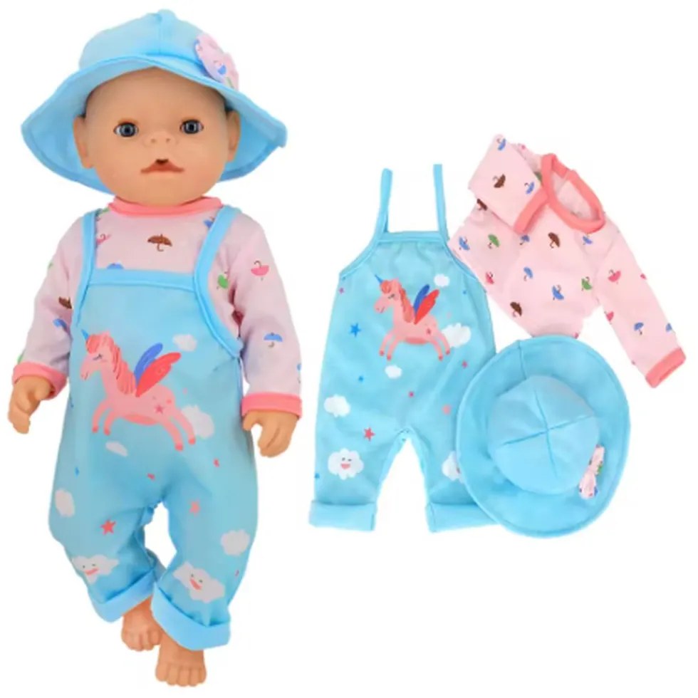 Oblečky pro American girl a Baby Born 43 cm Varianta: A5 set s kloboučkem modrý