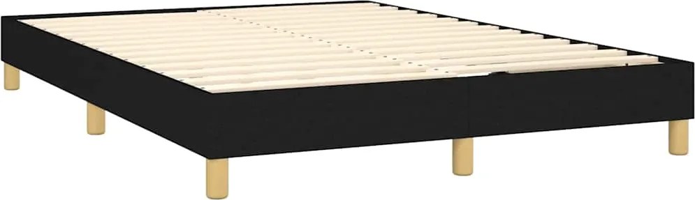 Box spring postel s matrací a LED černá 140x200 cm textil 3133719