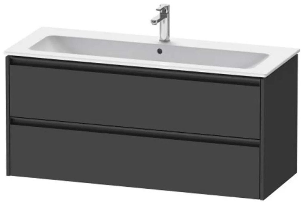 Duravit Ketho.2 - Umyvadlová skříňka 55x121x48 cm, 2 zásuvky, grafit mat K25265049490000