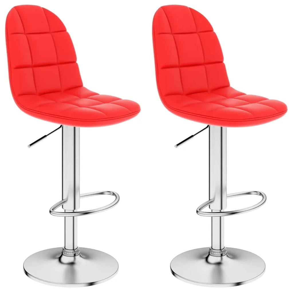 249786 vidaXL Barové stoličky 2 ks červené umělá kůže