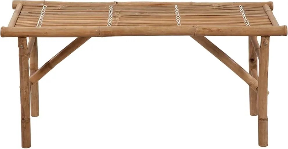 Skládací zahradní lavice s poduškou 118 cm bambus 3063858